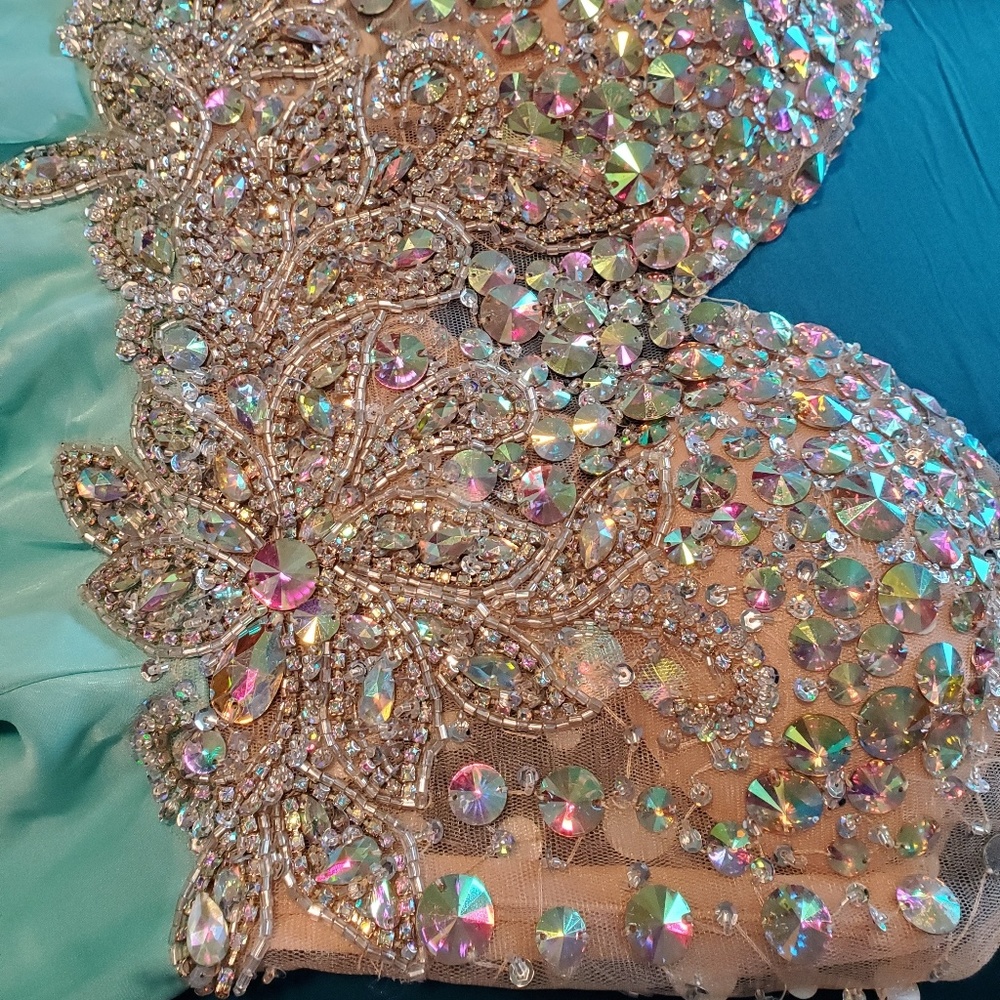 Blue Crystal Prom Dress - Gem